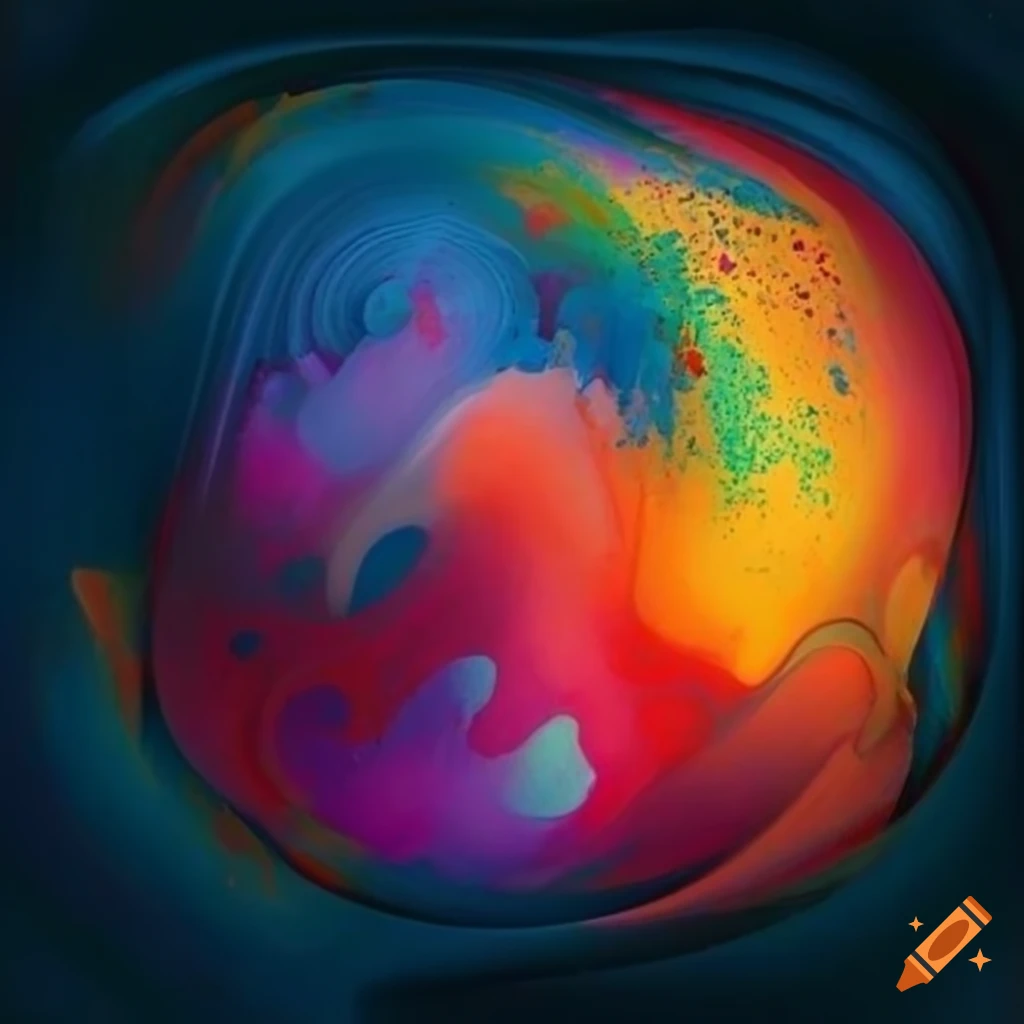 A philosophical quote "panta rhei" on abstract art background