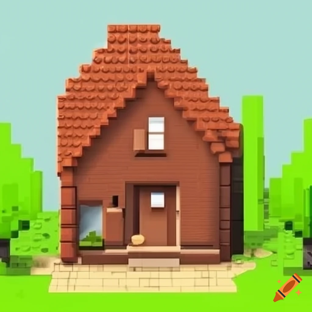 Pixel brick house 2d