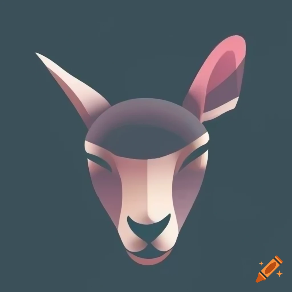 A modern lamb logo with a content expression and a sleek, monochromatic ...