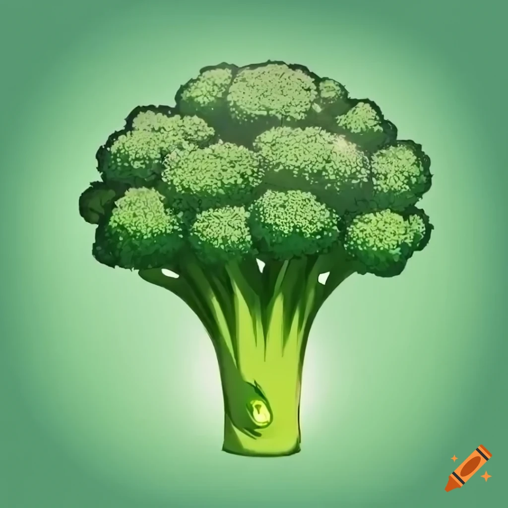 Anime one broccoli detail on Craiyon