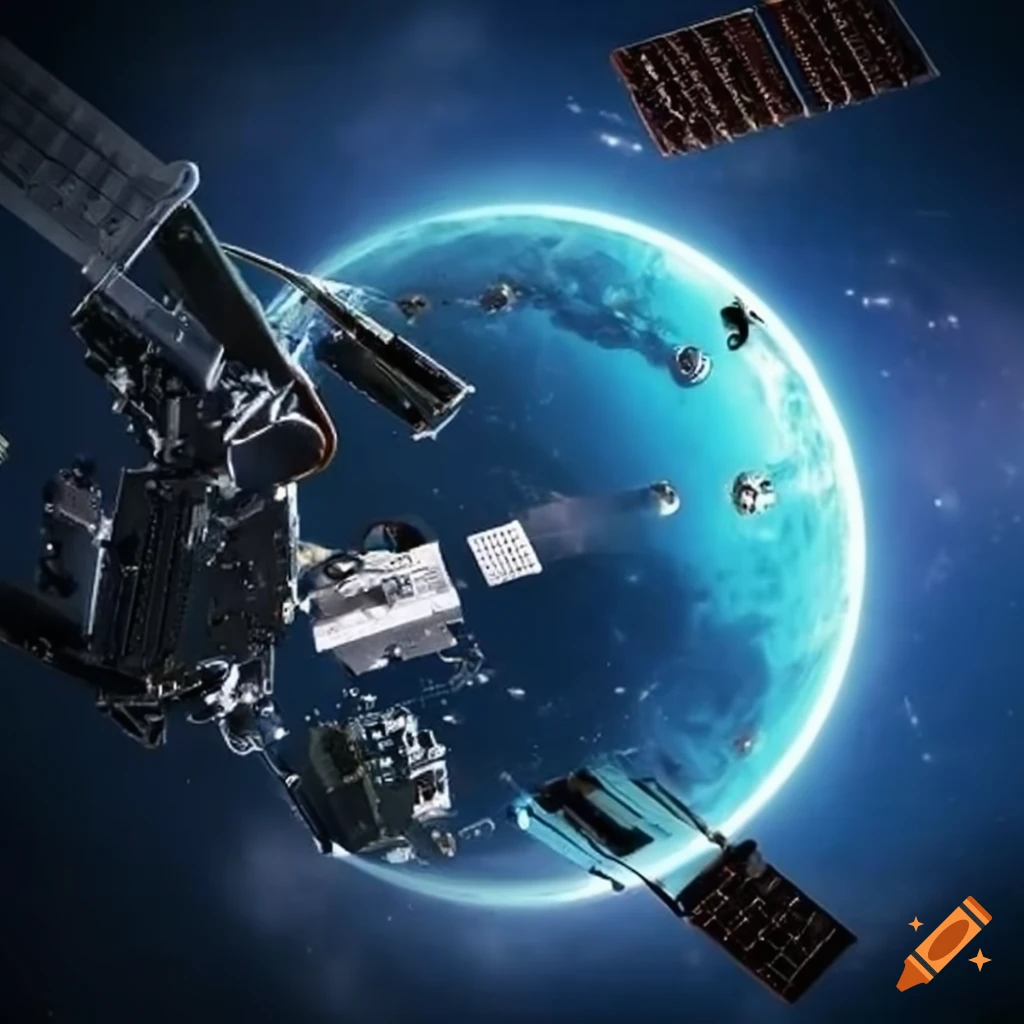 Computer repair in space on Craiyon