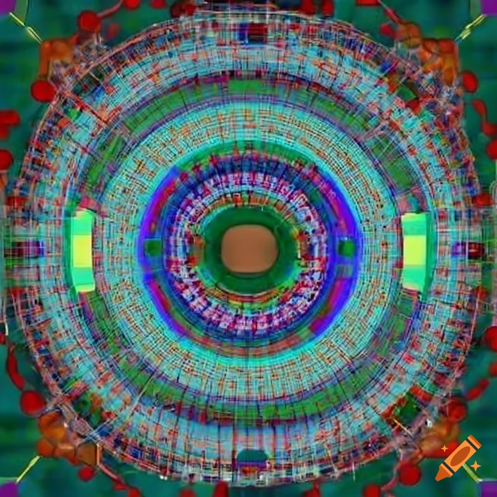 Create an image of a network of quantum computers covering an area of 8 ...