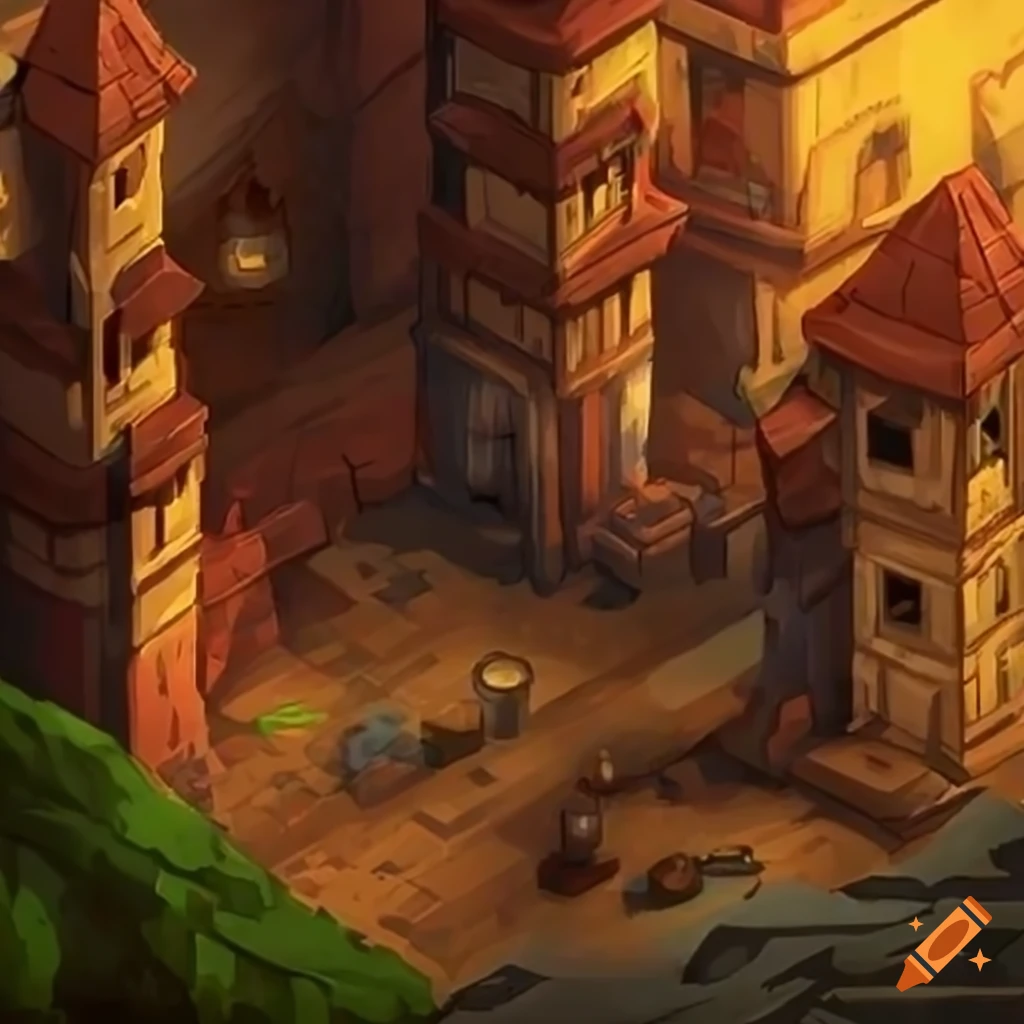 Isometric view style video game, fantasy rpg on Craiyon