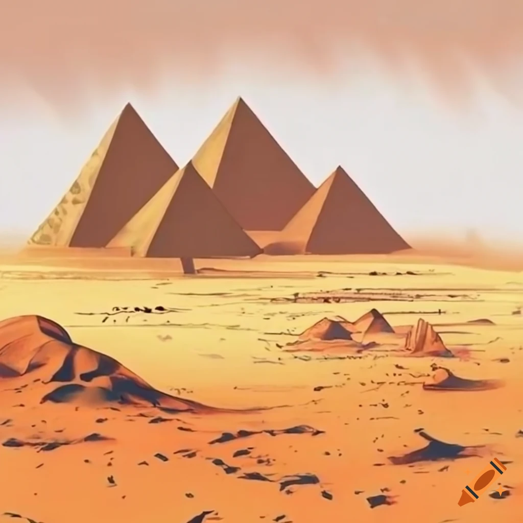 Ancient egypt desert as a background on Craiyon
