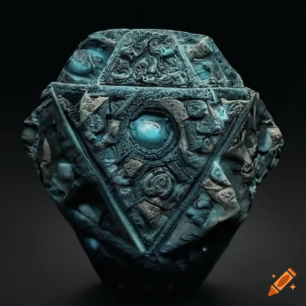 Aztec pentagonal obsidian fortress on Craiyon