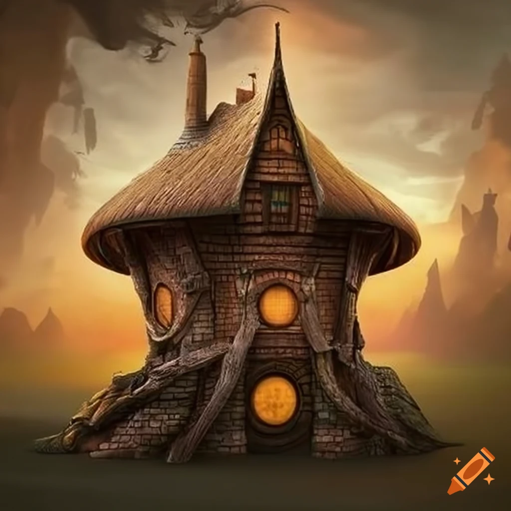 Fantasy round house on Craiyon