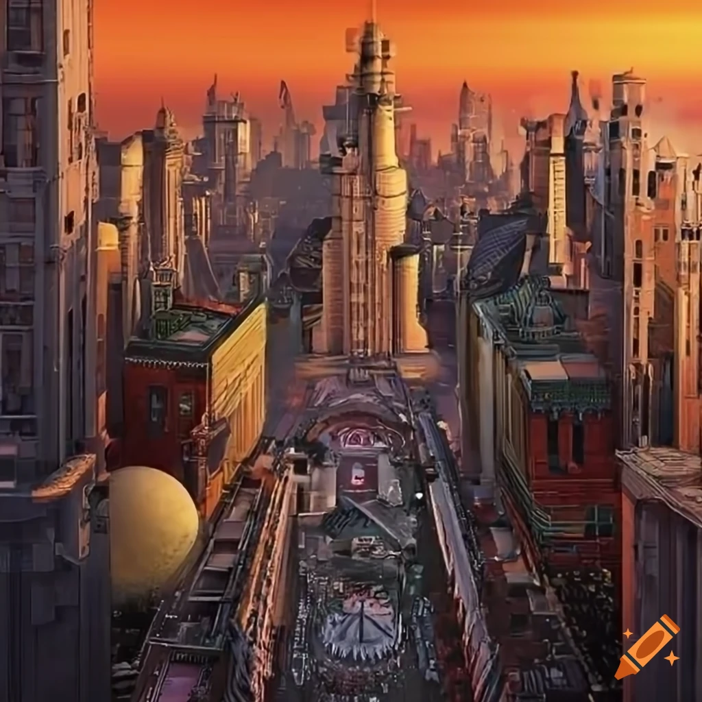 Stunningly detailed illustration of a solarpunk walkable city, highly ...