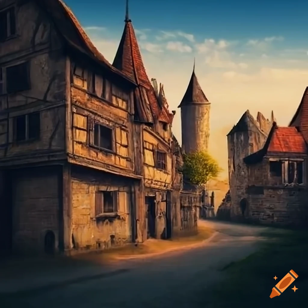 Medieval village road