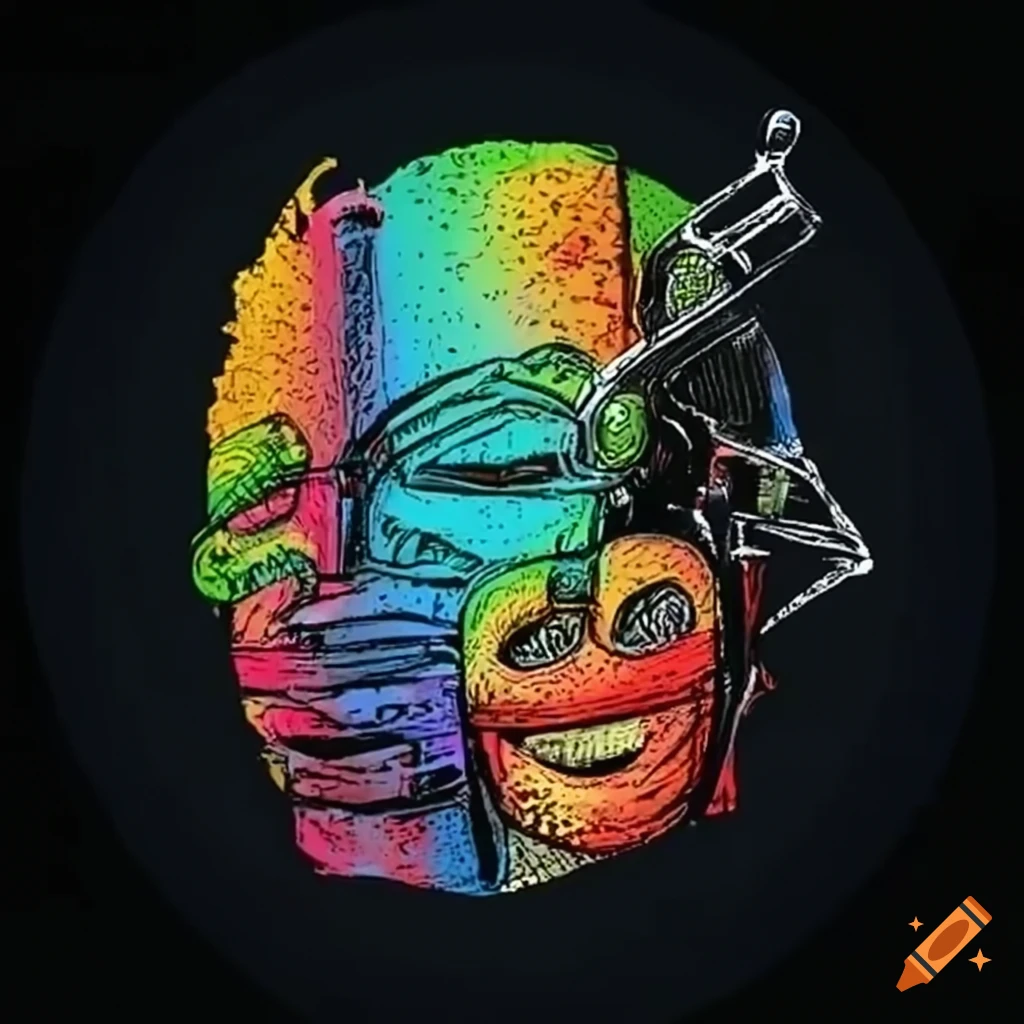 Robots arguing in a meeting in black ink on Craiyon