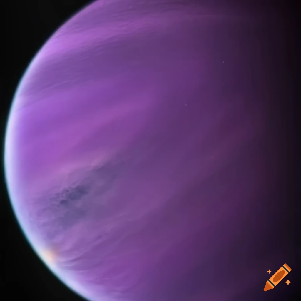 Photorealistic purple planet