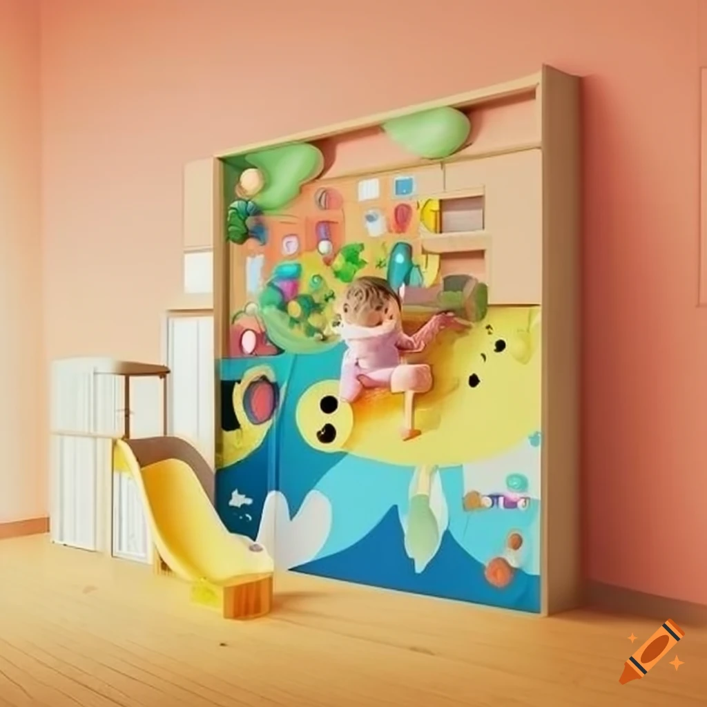 Mural suitable for a kids play area on Craiyon