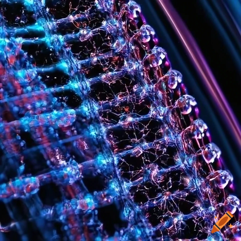 Create an image of a network of quantum computers covering an area of 8 ...