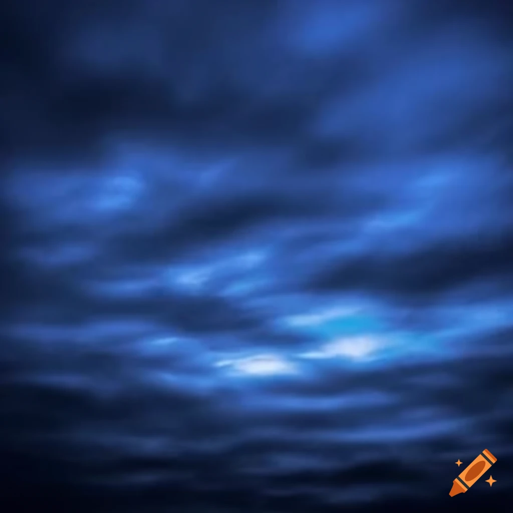 Black sky with bands of indigo clouds on Craiyon