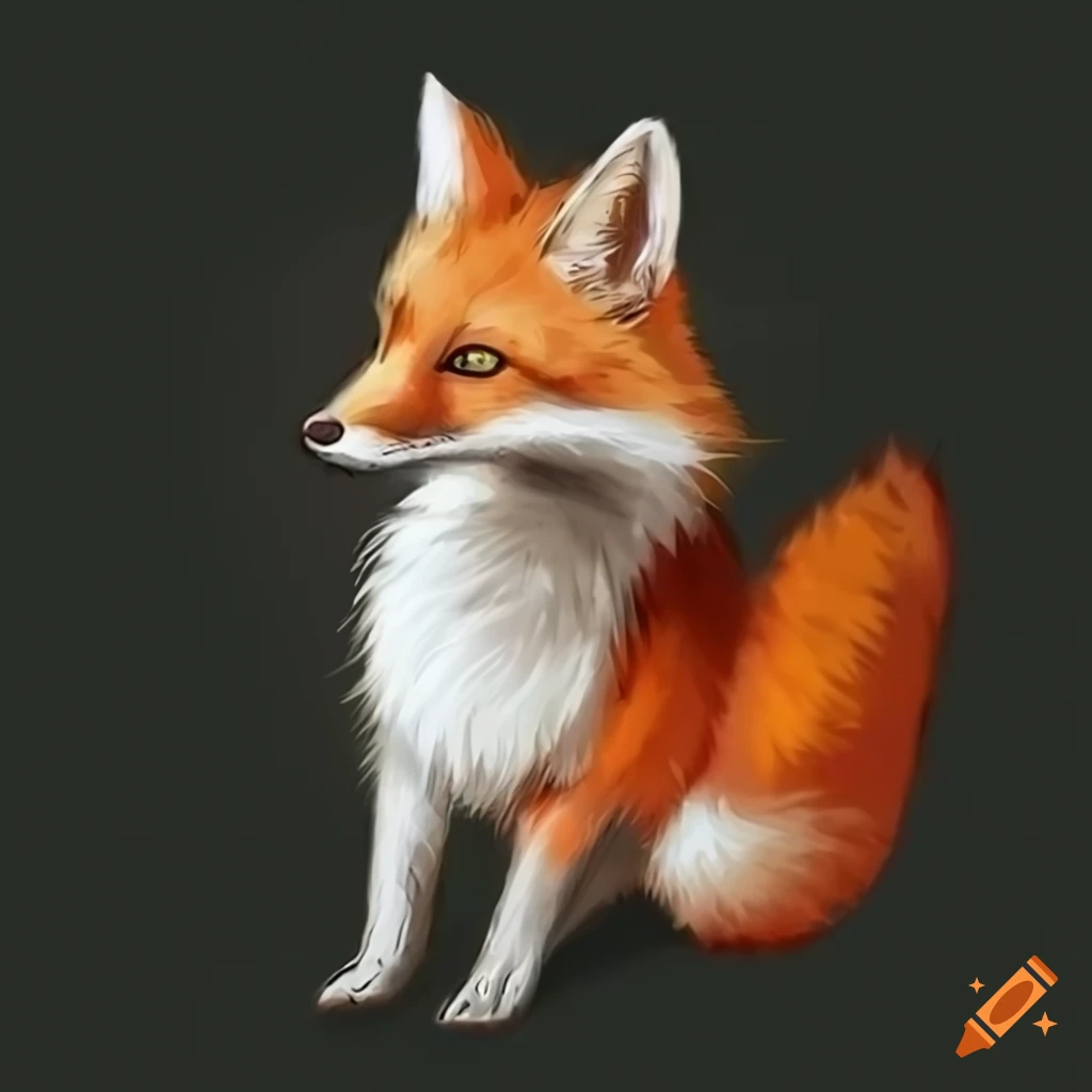 Fox and white cat 2d