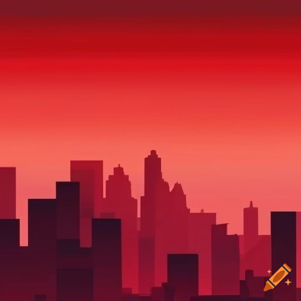 City background red color on Craiyon