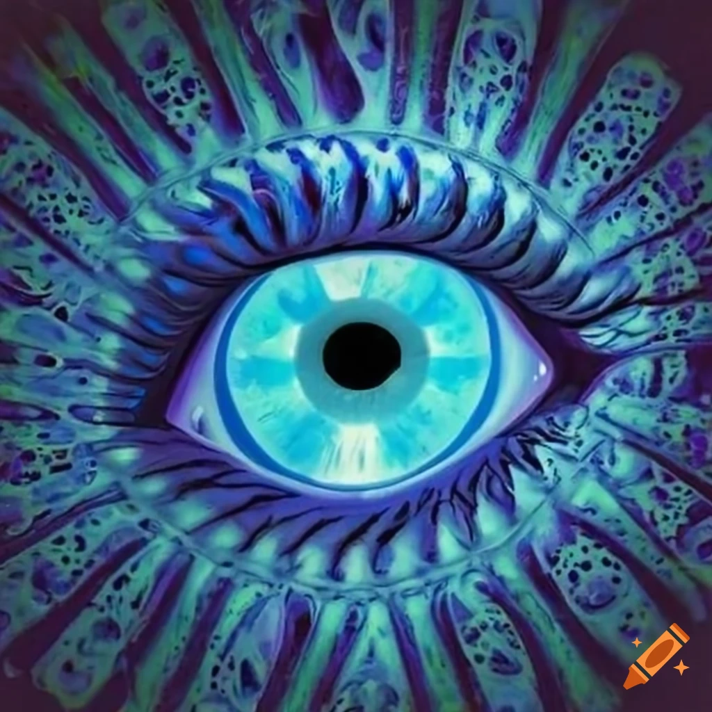 All-seeing eye blue