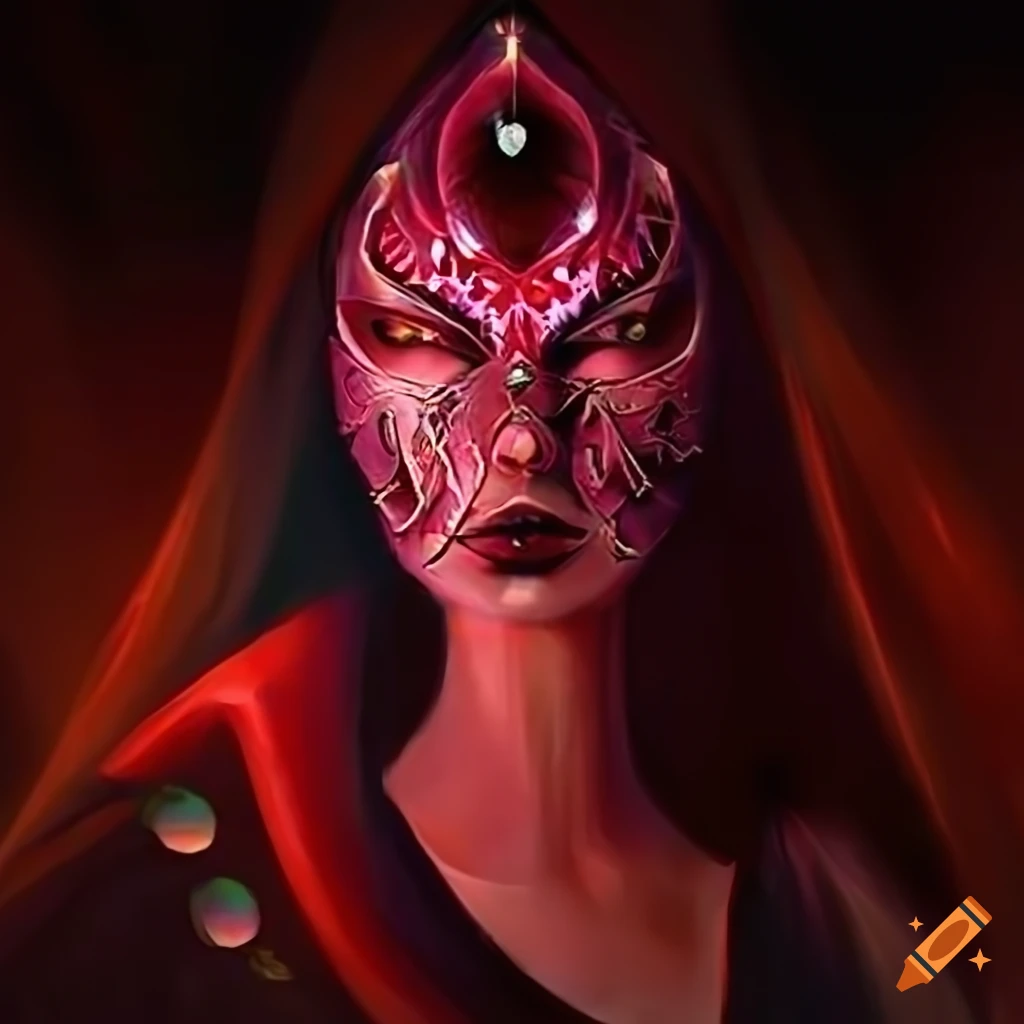 Create a mesmerizing illustration of drakira, the queen of vengeance ...