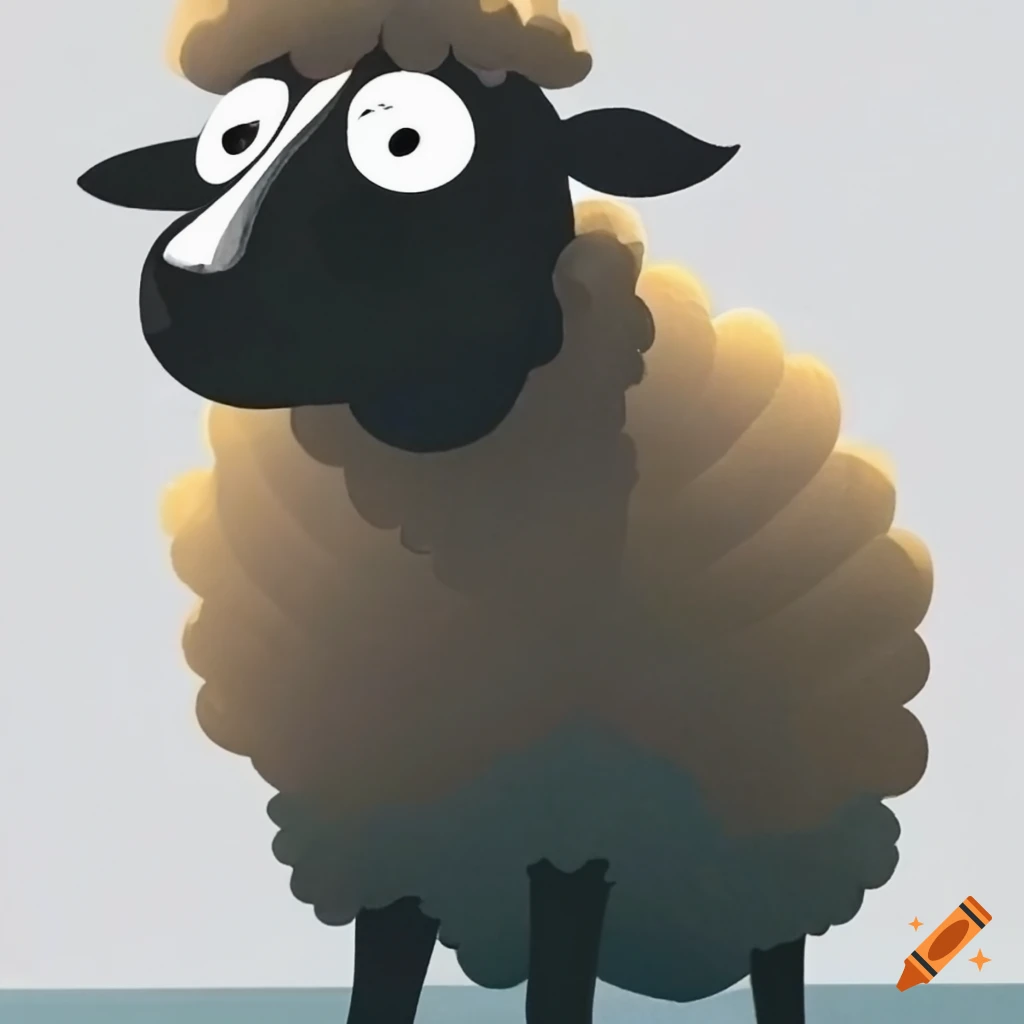 A funny sheep