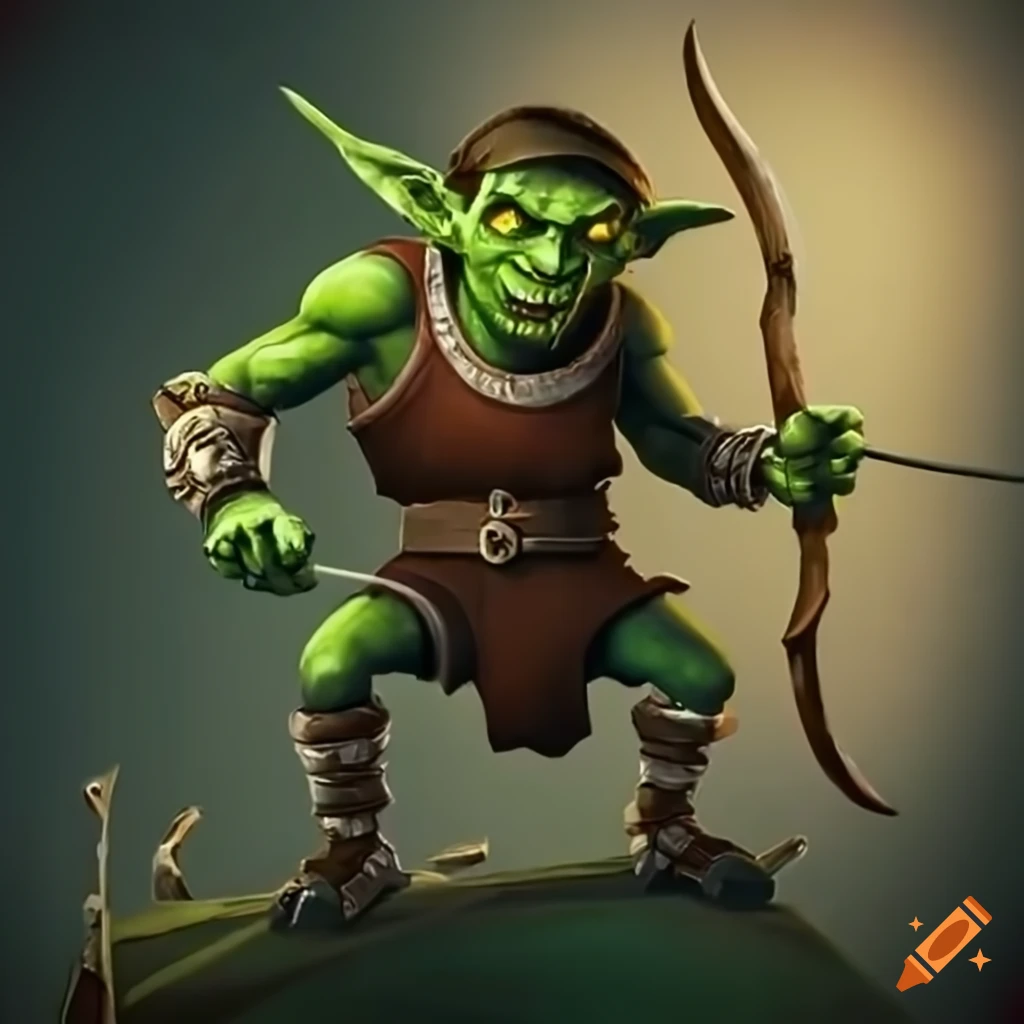 Goblin aiming a shortbow