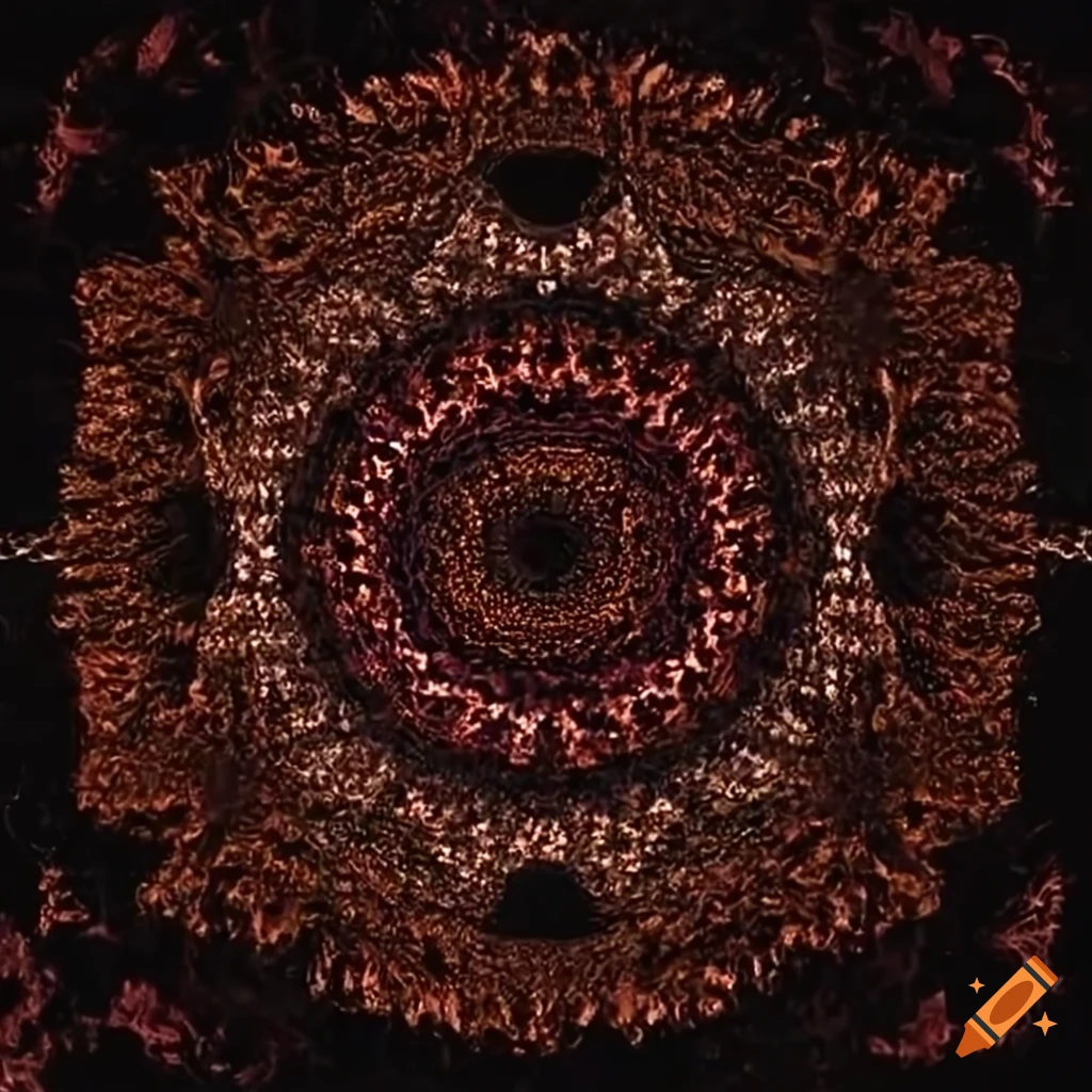 Abstract patterns generated by cellular automaton algorithm on Craiyon