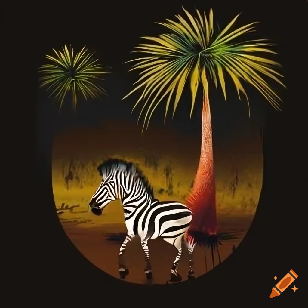 Zebra and palm trees album cover