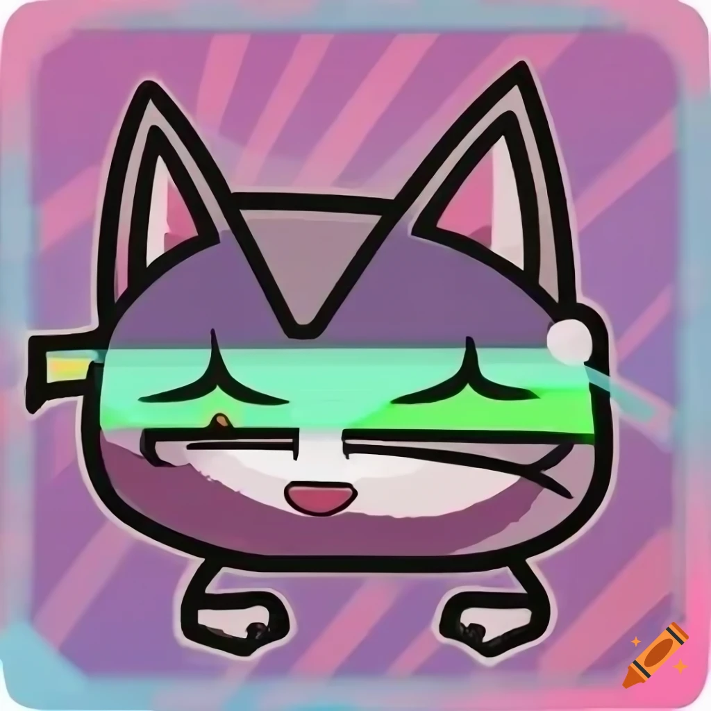 Geometry dash cat icon on Craiyon