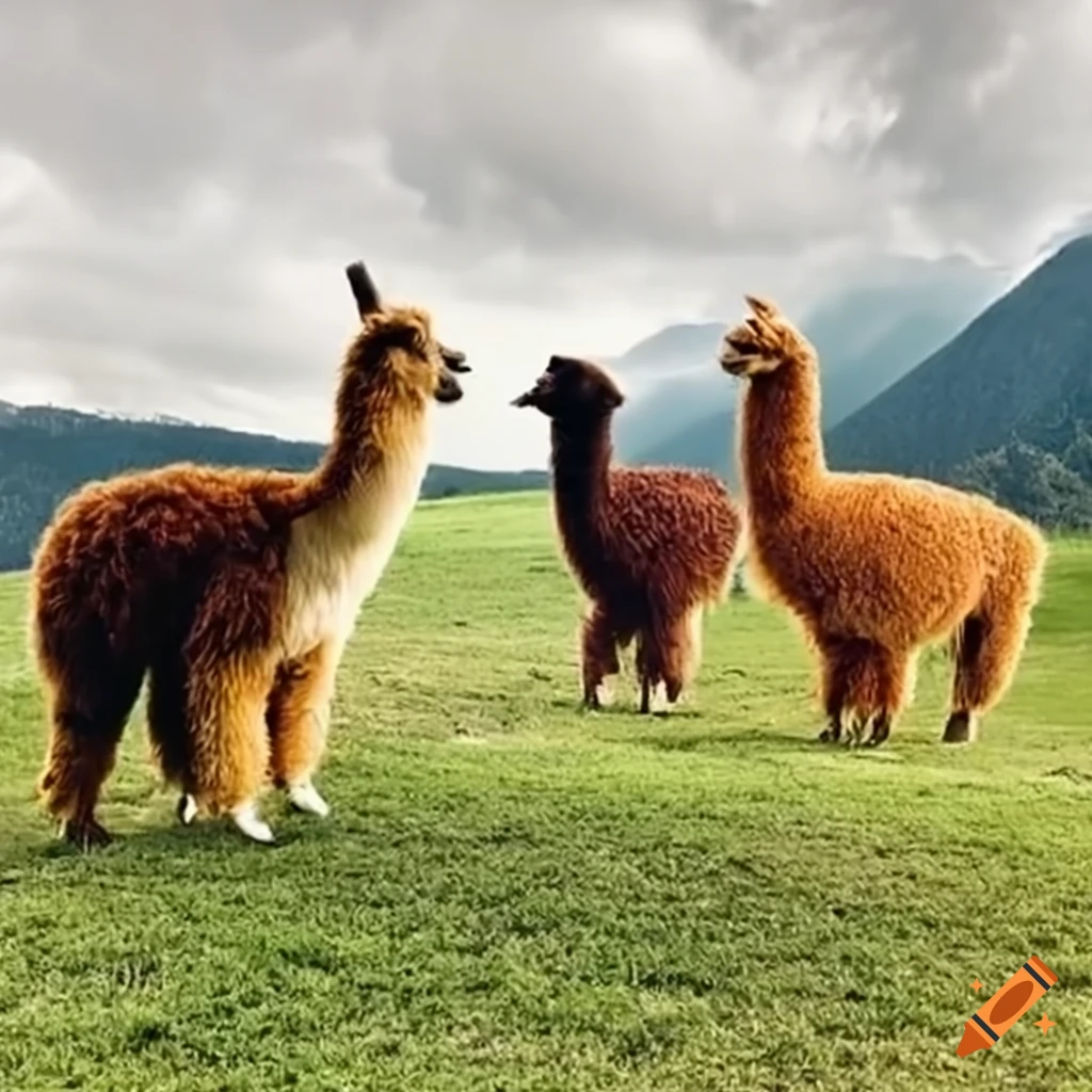 Llama farm on Craiyon