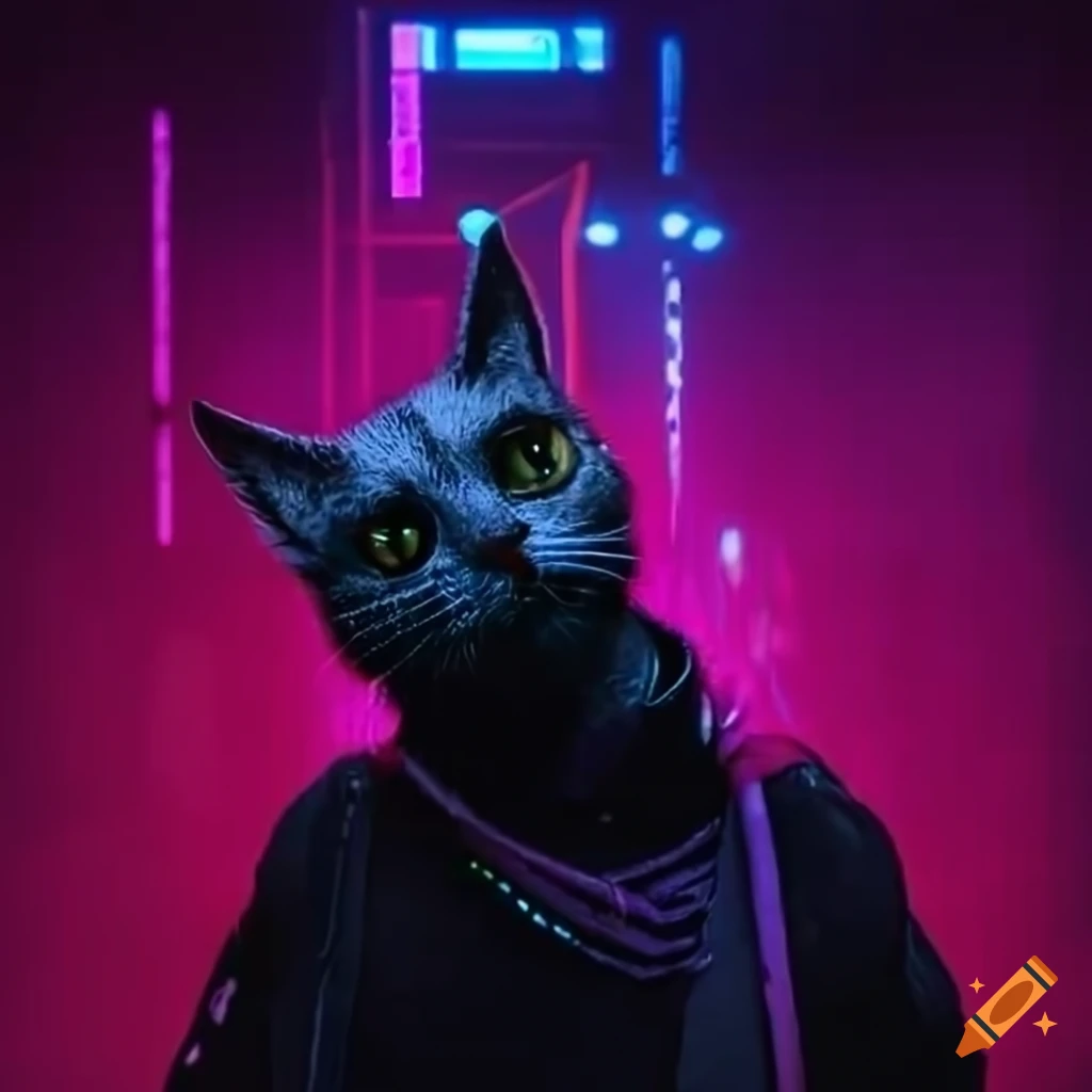 Cyberpunk cat on Craiyon