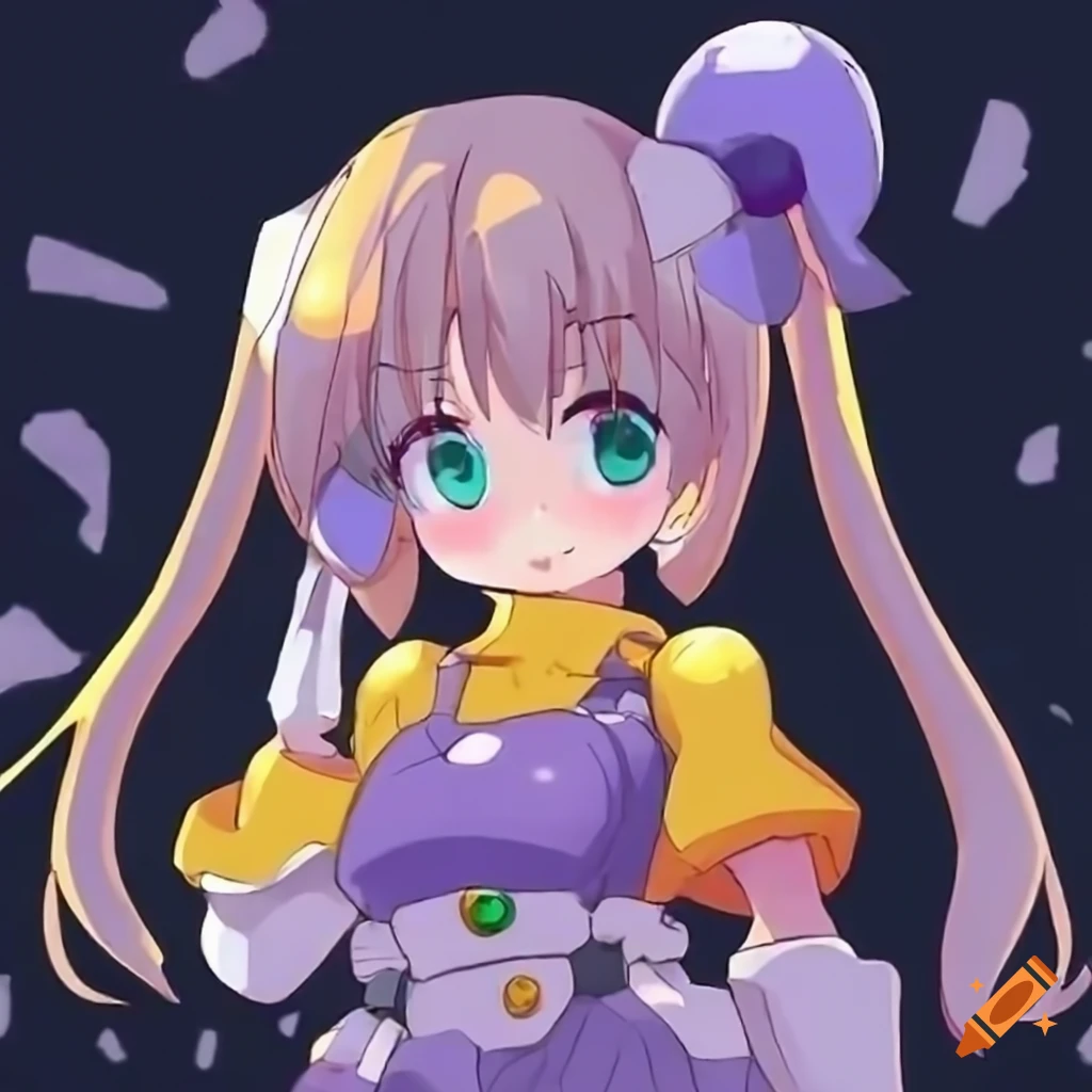 Girl metabee from 'medabots' anime wearing cute clothes on Craiyon