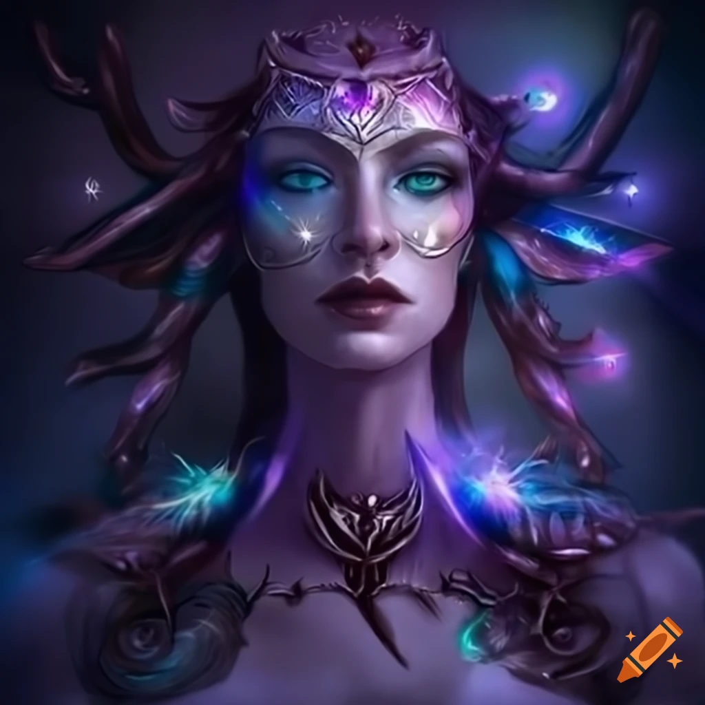 Create a captivating visual representation of Hekarti, the Hydra Queen ...