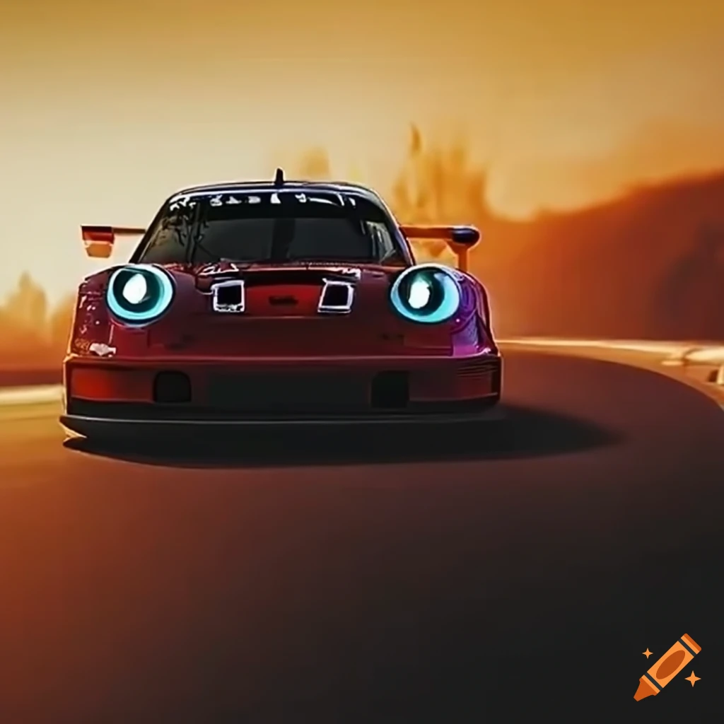 Porsche 911 rsr on mountain road