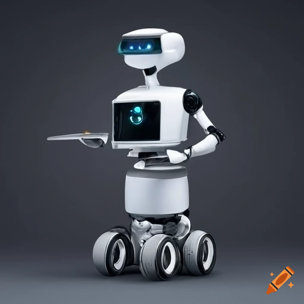 Robot waiter with 4 wheels