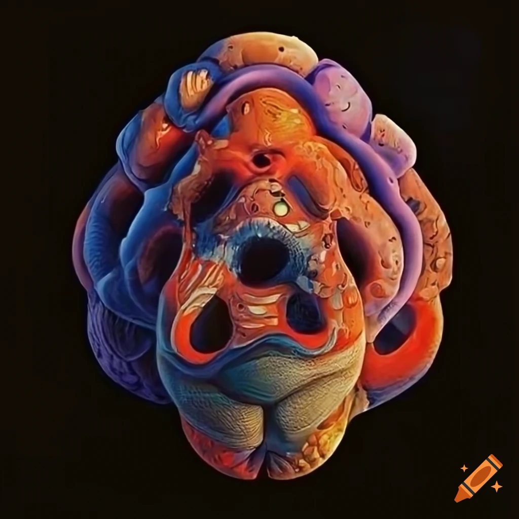 70s sci fi bio membrane art on Craiyon