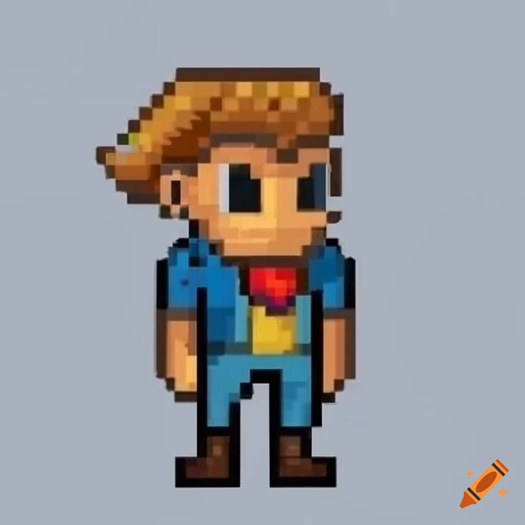 Game character pixel art on Craiyon