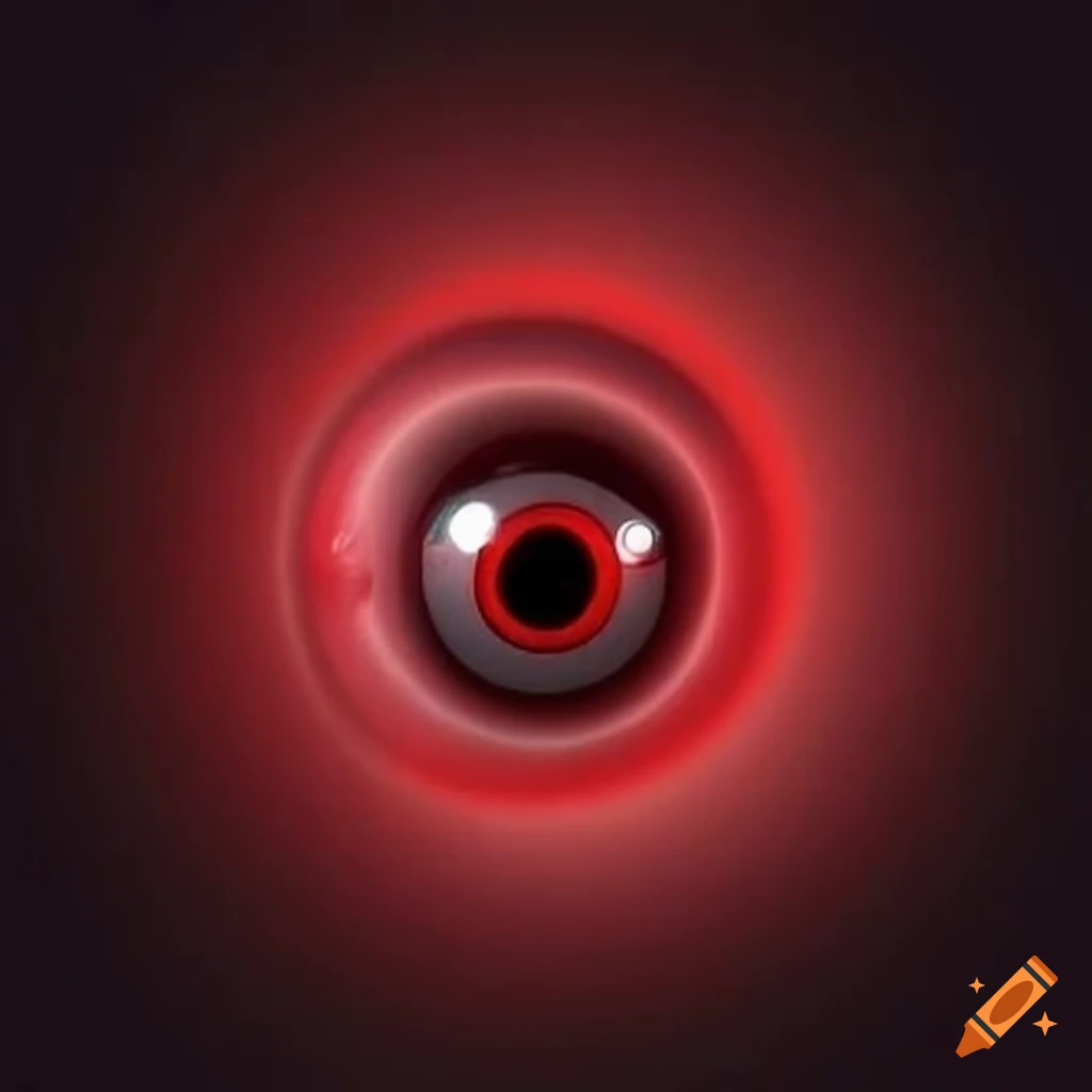 The all-seeing eye in red