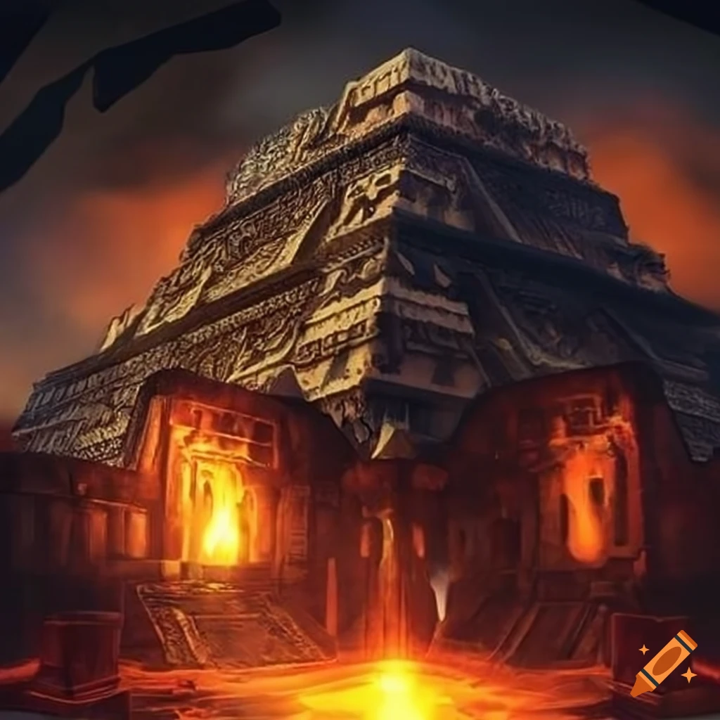 Aztec pentagonal obsidian fortress