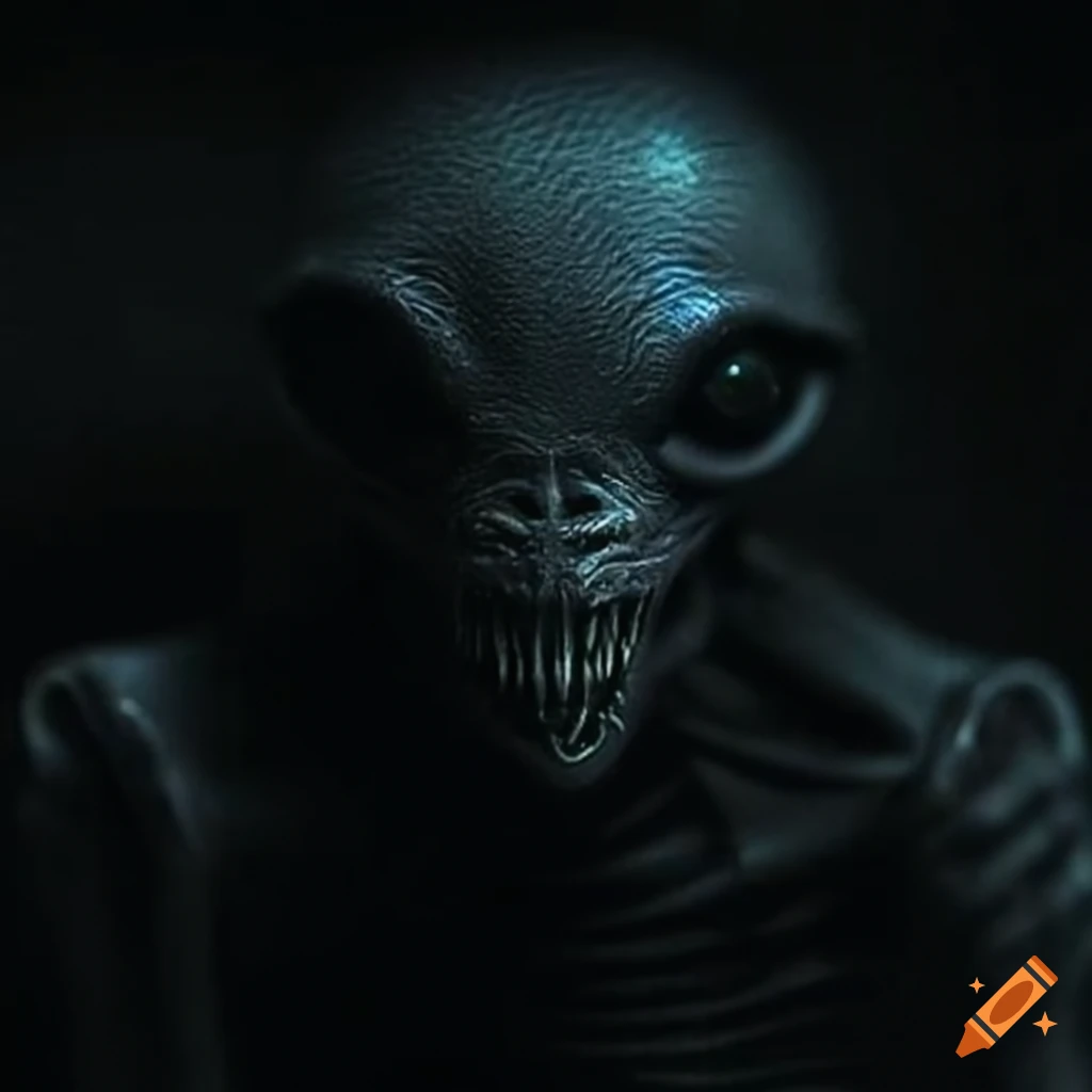 Alien, dark, scary, mysterious on Craiyon