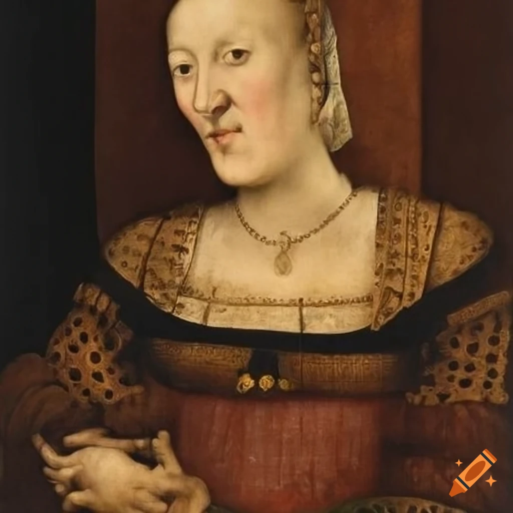 Renaissance female grotesque portrait on Craiyon