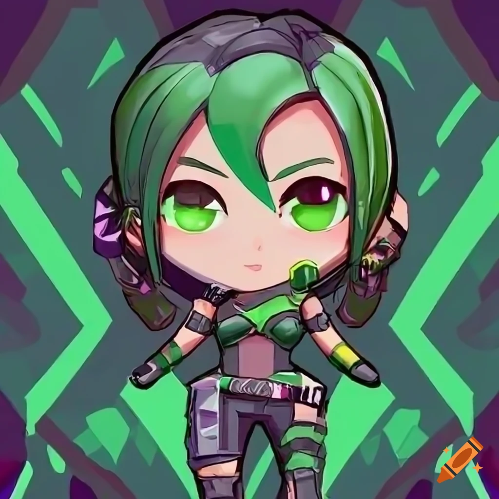 Viper from valorant, chibi style on Craiyon