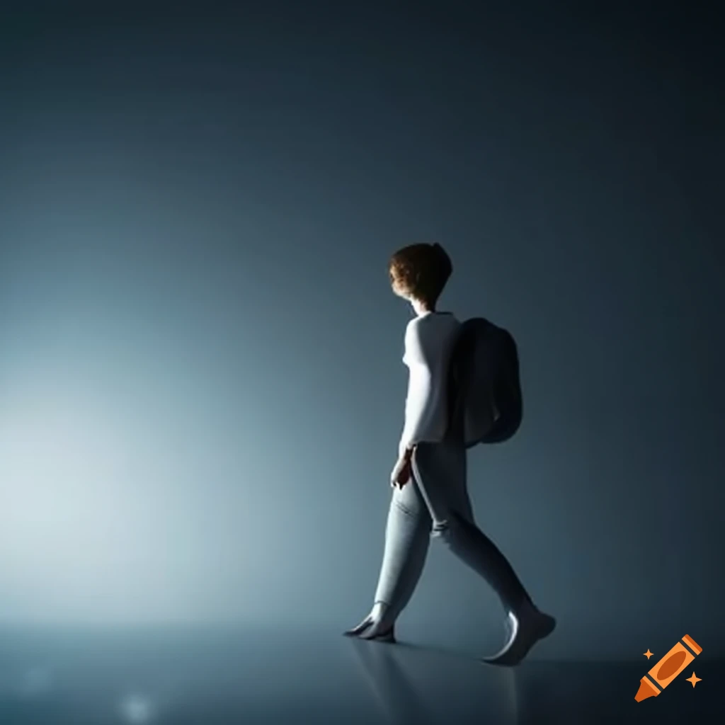 Human walking on space on Craiyon