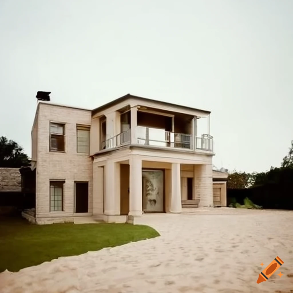 Modern mansion in sand
