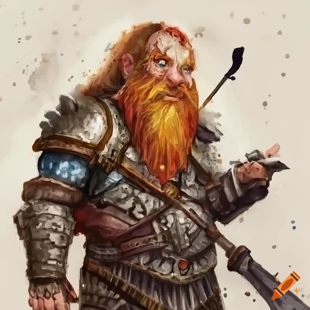 Dwarven warrior on Craiyon