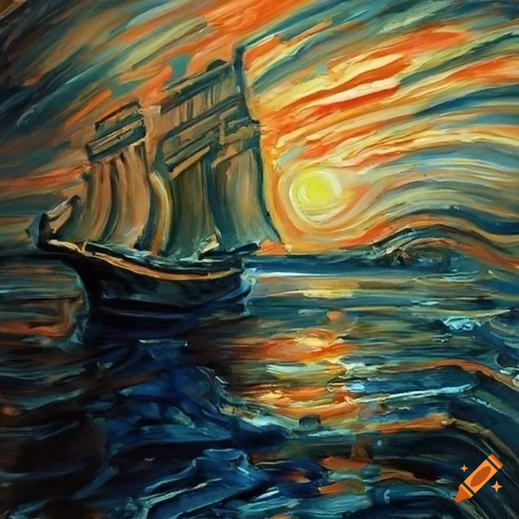 Dreadnought, dramatic painting by munch