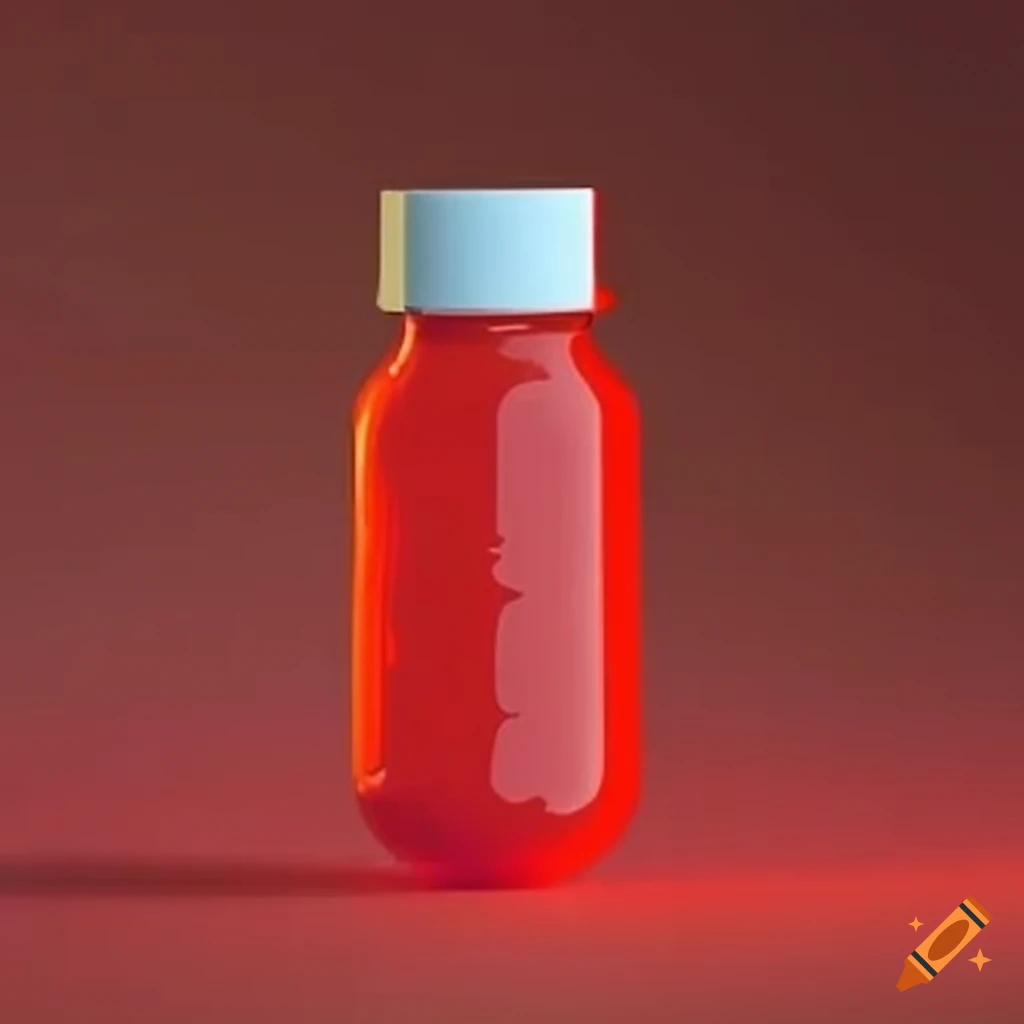 A red pill bottle
