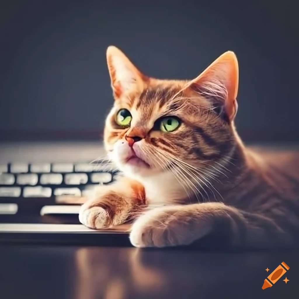 A playful cat laying on a keyboard