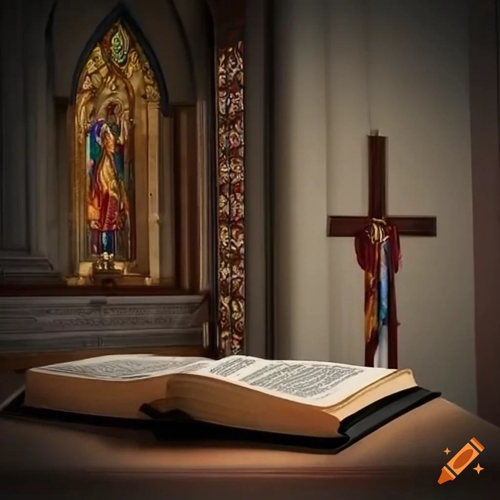 Holy Bible of the Catholic Church on Craiyon