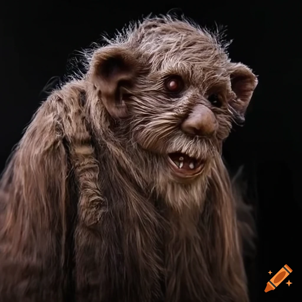 Creature half wookie half ewok on Craiyon