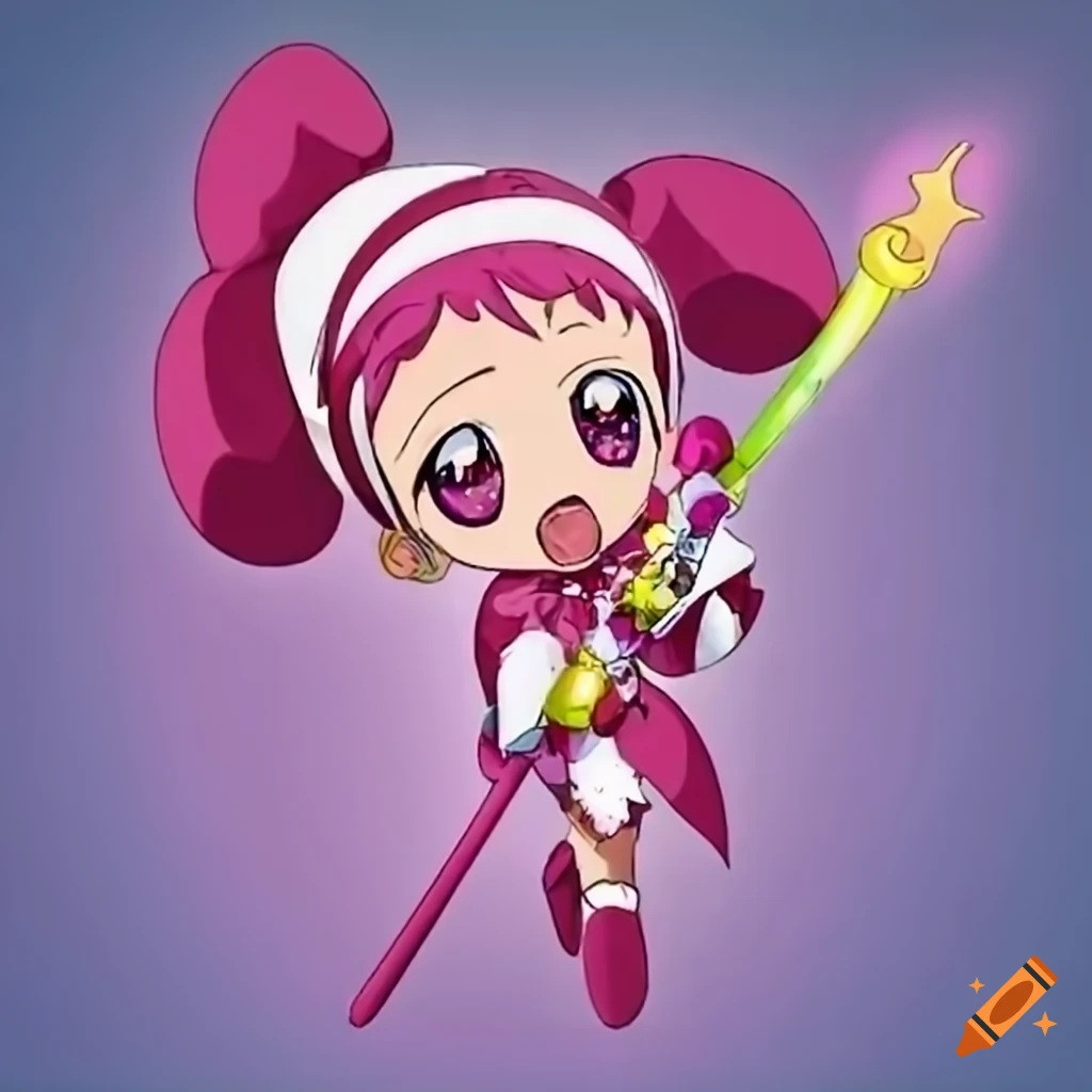 An icon of a pink magic wand like ojamajo doremi