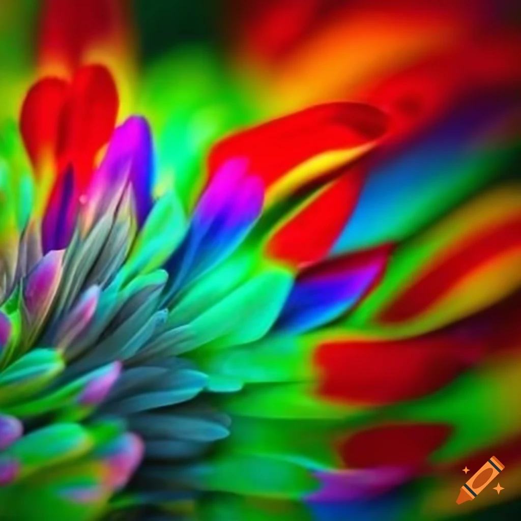 Colorful abstract flower