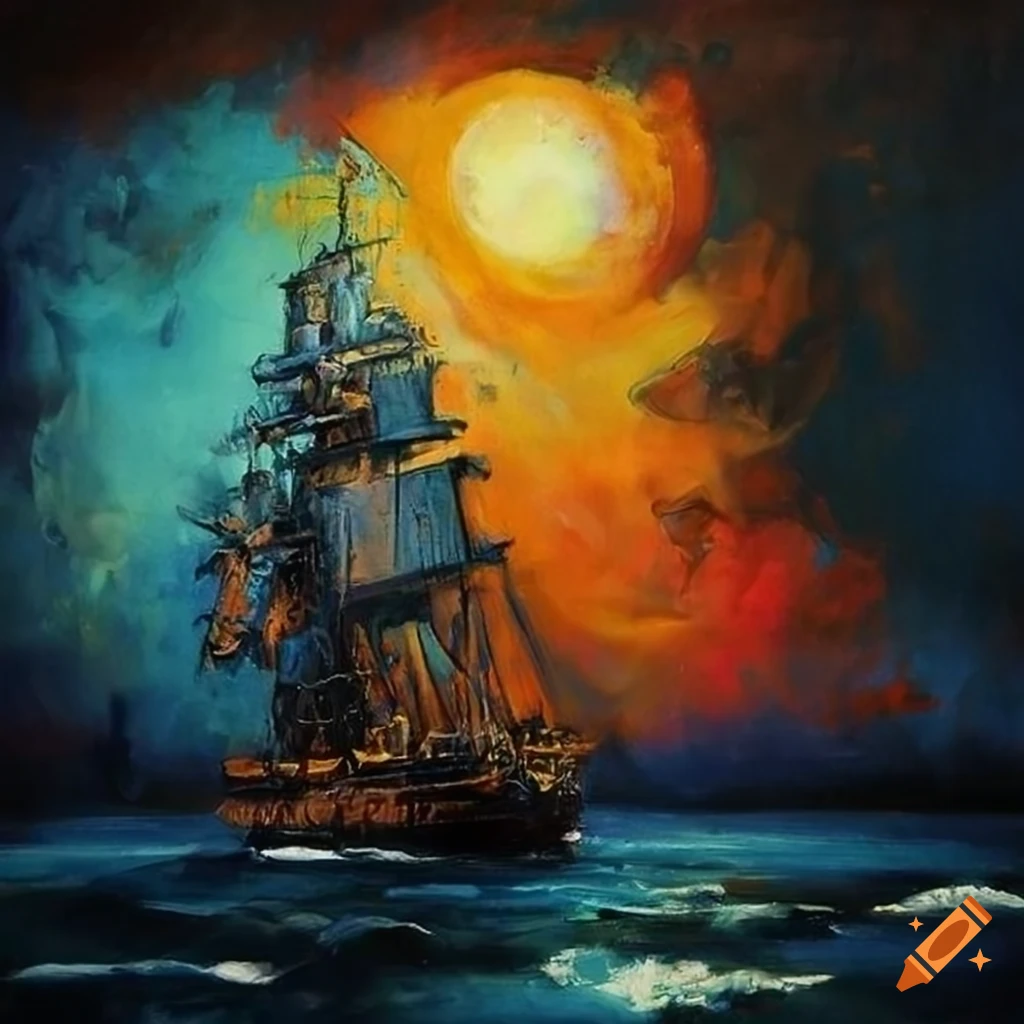 Dreadnought, painting by håkon gullvåg on Craiyon